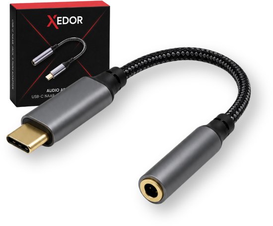 Xedor® Audio - USB-C naar AUX Adapter - USB-C naar 3.5mm Jack - DAC ...
