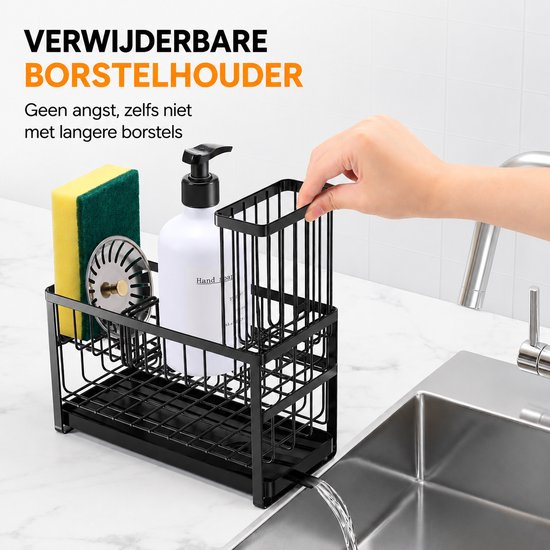 BOTC Gootsteen organizer - 2 laags Vaatdoekhouder Organizer - Aanrecht ...