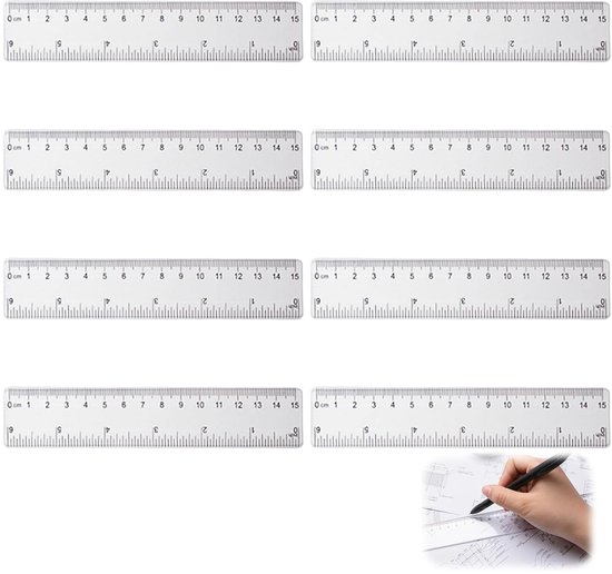 Set Linialen - Meetlatten School - Tekenen Meten - Flexibel Transparant ...