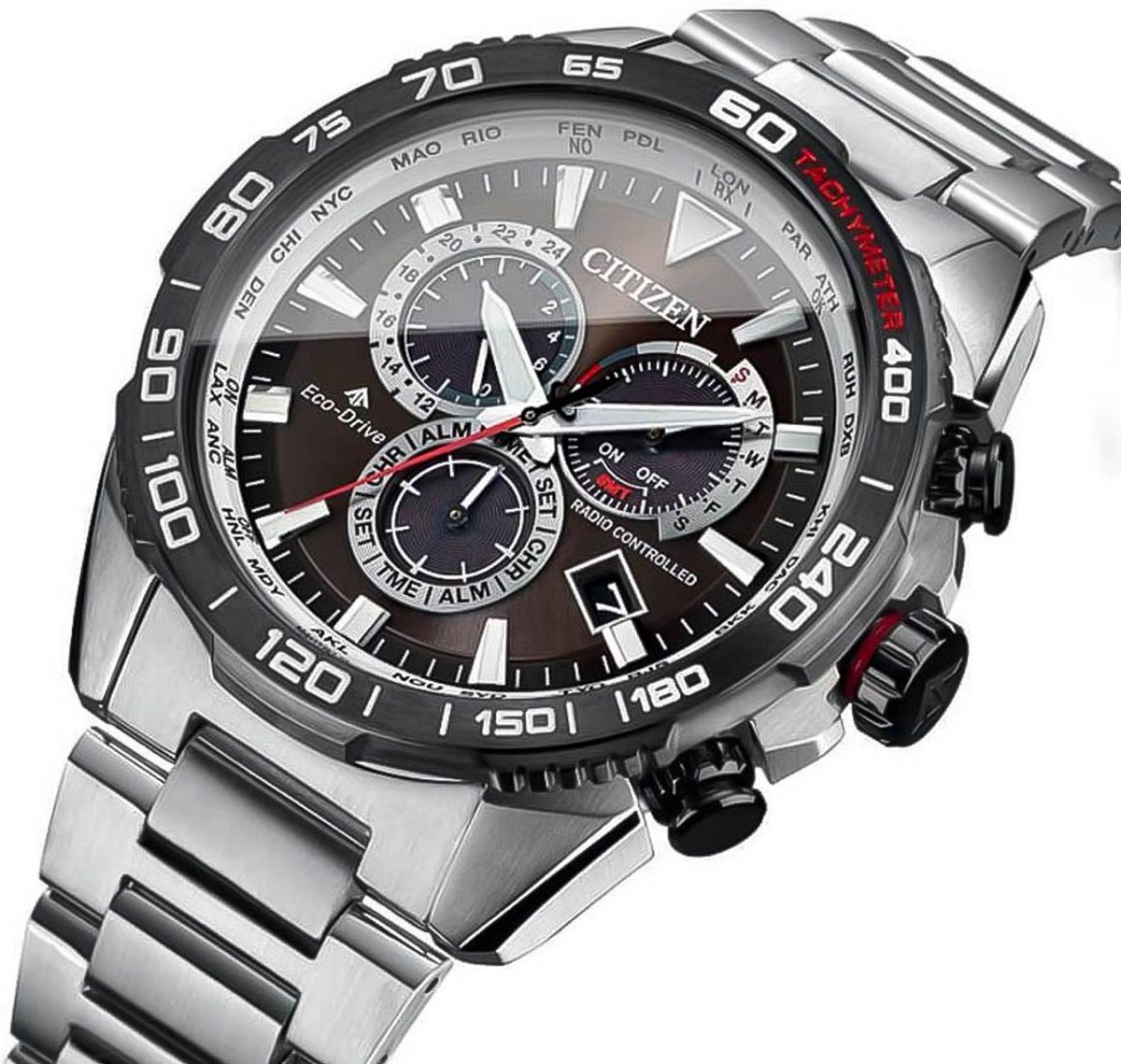 Citizen Promaster Land Horloge - Citizen heren horloge - Bruin ...