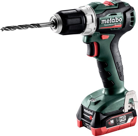 Metabo PowerMaxx BS 12 BL 12V LiHD accu boor-/schroefmachine set (2x 4,0Ah accu) in... | bol