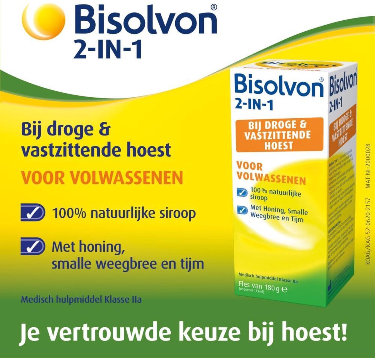 Bisolvon 2-in-1 Adults 133 Ml | bol.com