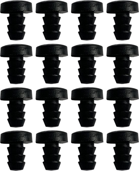 bol.com | Set van 150 pvc dopjes, buffers, deurdempers (type 2, zwart, 5 mm)