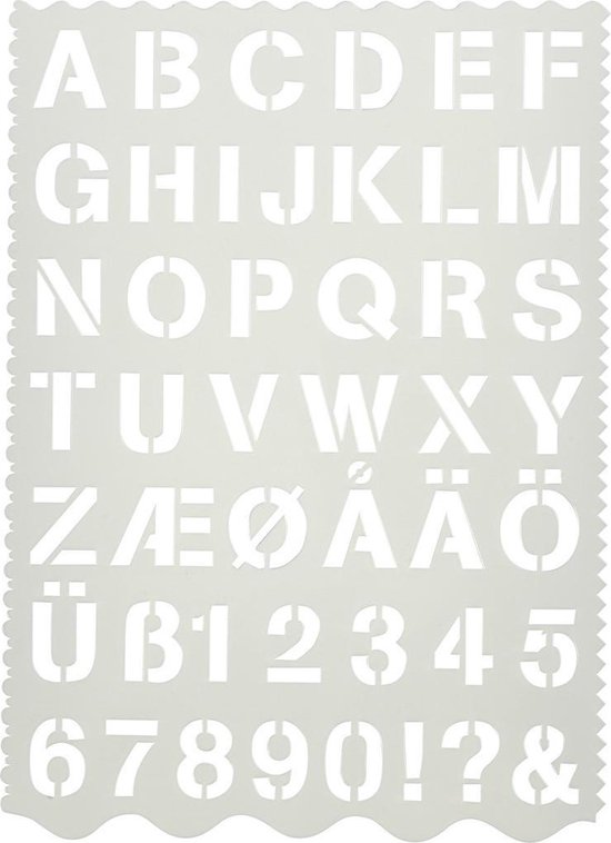 Lettersjablonen - Sjabloon met letters en cijfers - Alfabet - ABC ...