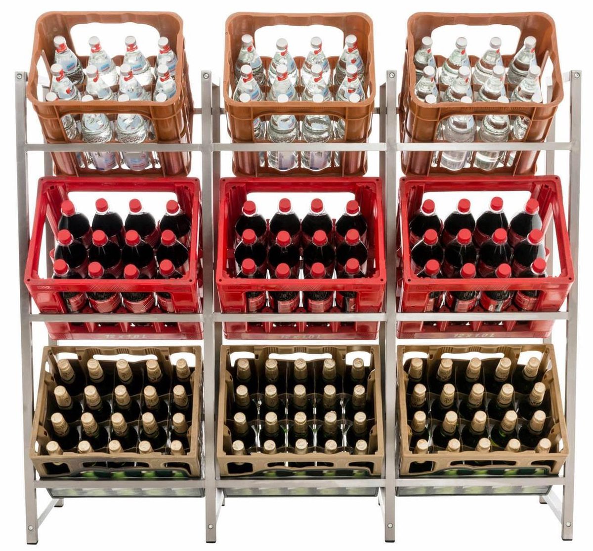 Clp Lennert - Krattenrek - (voor 9 kratten) - RVS | bol.com