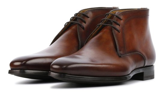 Magnanni Mannen Leren Boots / Herenschoenen 20105 led - Cognac - Maat ...