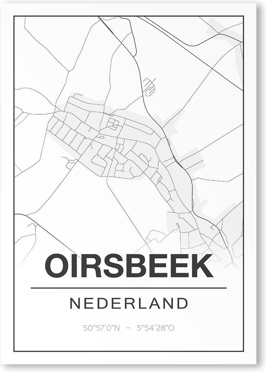 Poster/plattegrond OIRSBEEK - A4 | bol