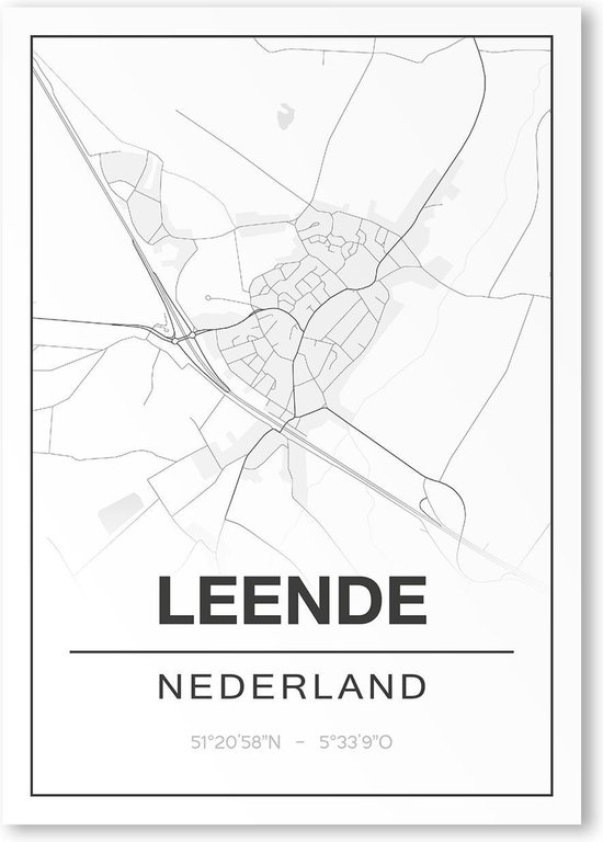 Poster/plattegrond LEENDE - A4 | bol