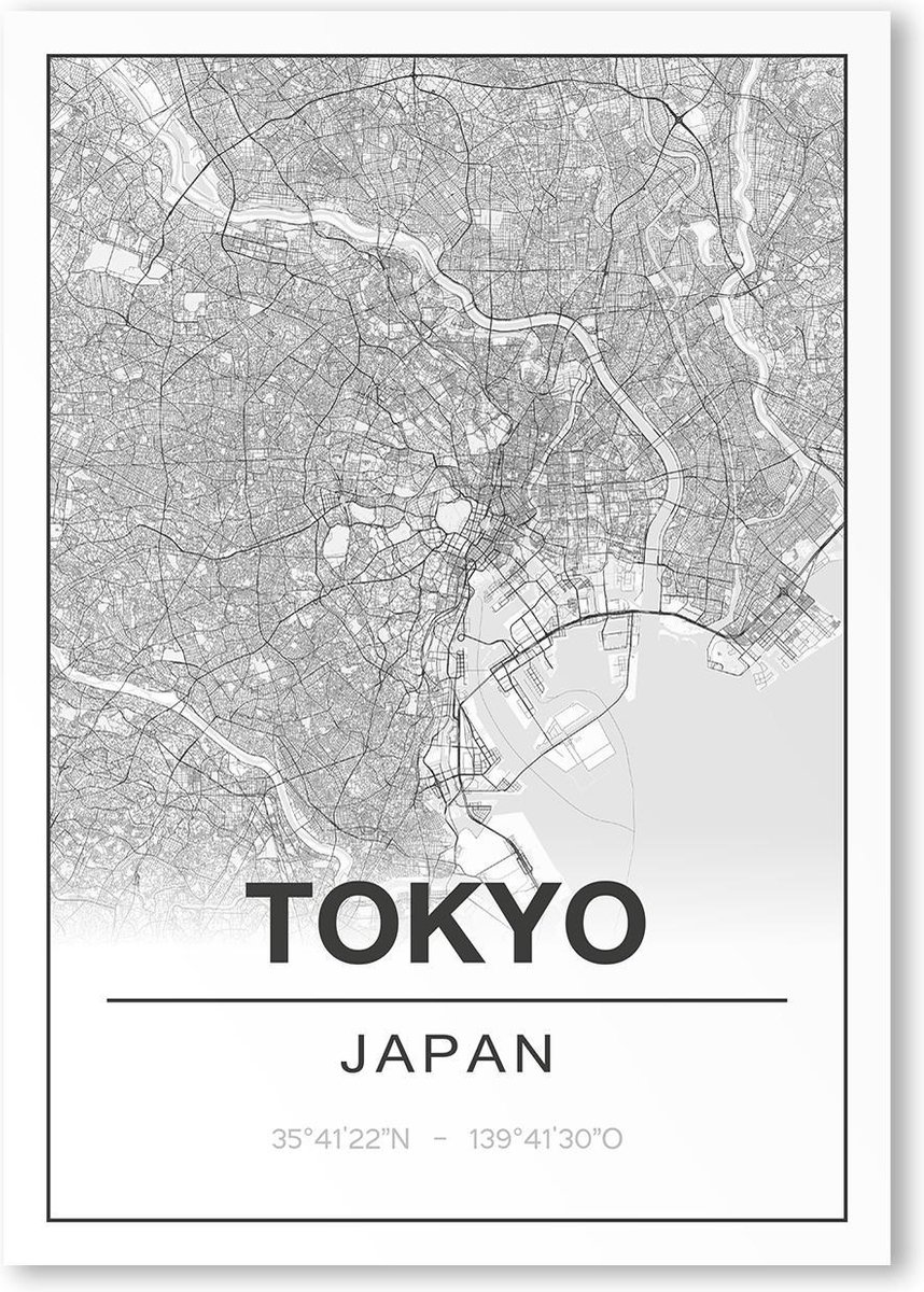 Poster/plattegrond TOKYO - A4 | bol.com