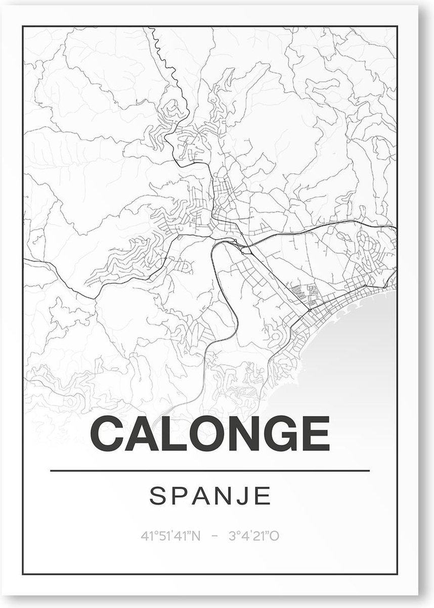 Poster/plattegrond CALONGE - 30x40cm | bol.com