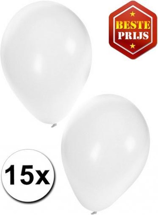 30x Ballonnen wit en rood - 27 cm - rode / witte versiering | bol 30x Ballonnen wit en rood - 27 cm - rode / witte versiering | bol