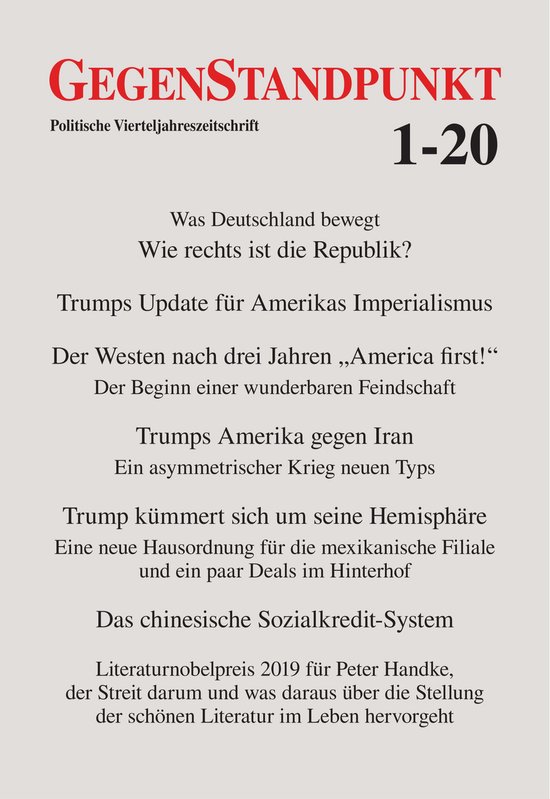 GegenStandpunkt 1-20 (ebook) | 9783962214340 | Boeken | bol