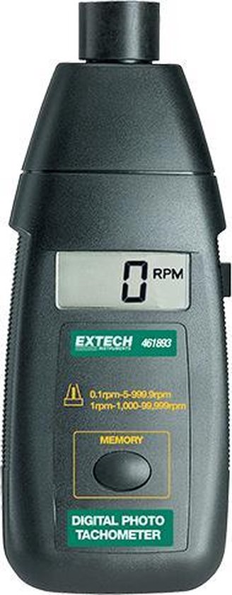 Extech 461893 - foto tachometer - tot 99.999 rpm - geïntergreerde ...