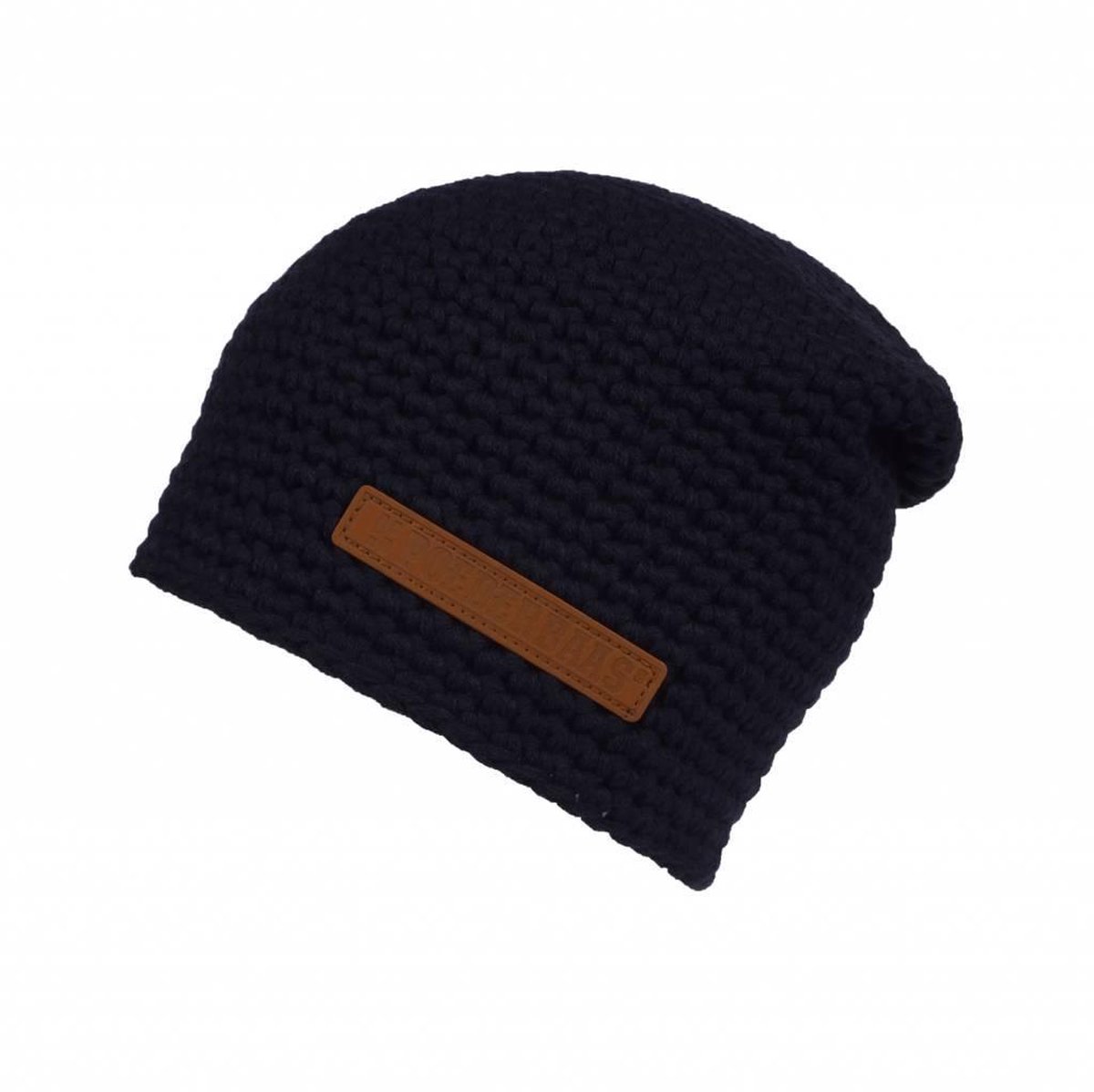 Poederbaas wintersport muts lang - marineblauw, muts met fleecem ...