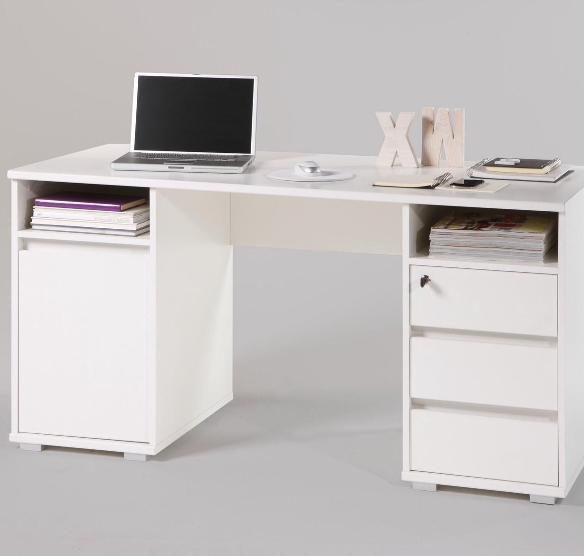 Emob - Bureau - 145 cm - Wit | bol.com