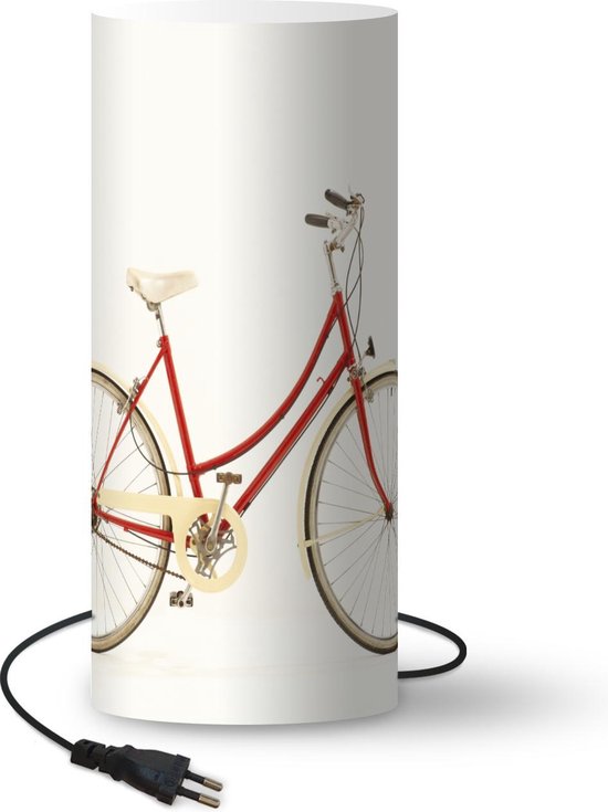 Lamp - Nachtlampje - Tafellamp slaapkamer - Een rode fiets - 54 cm hoog ...