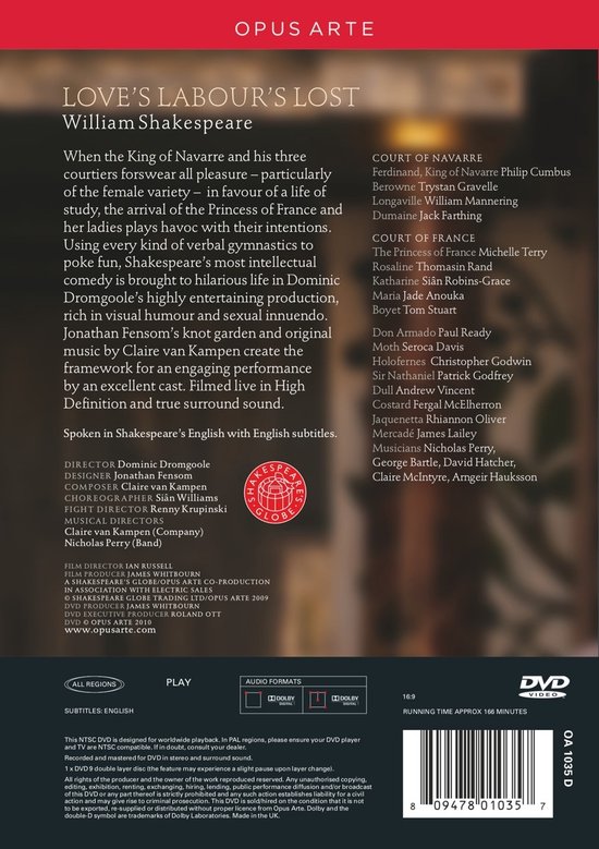 Shakespeare's Globe - Shakespeare: Love's Labour's Lost (DVD), Farthing | CD (album) |... | bol