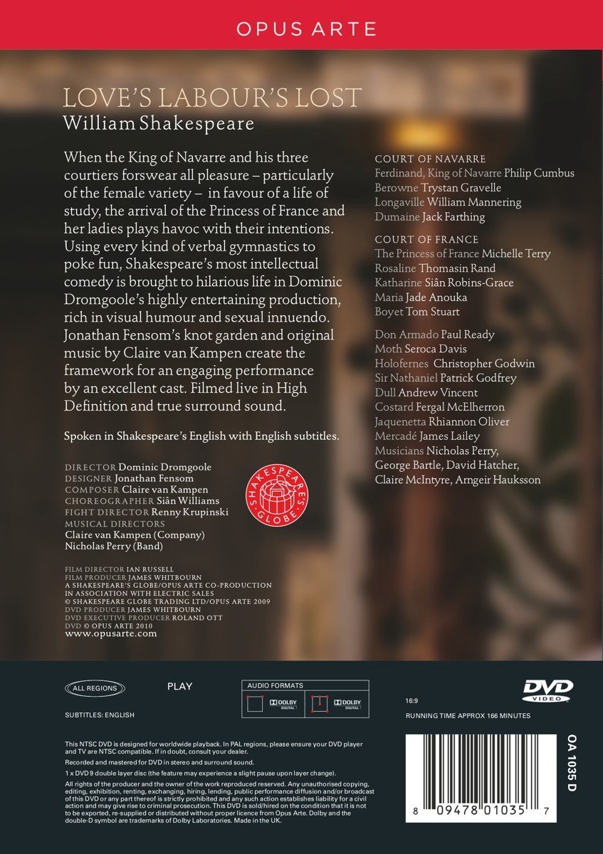 Shakespeare's Globe - Shakespeare: Love's Labour's Lost (DVD), Gravelle | CD (album) |... | bol