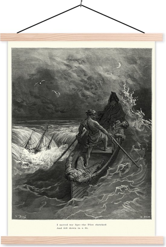 illustration vintage d'un sloop aux fortes vagues affiche scolaire ...