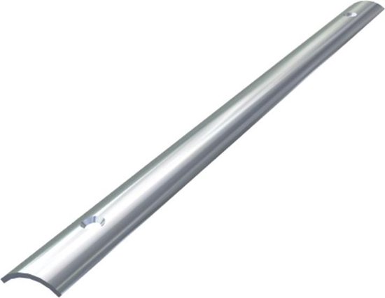 Stootlijst halfrond en hol, 3000x19mm, geboord RVS-316 (A4) | bol