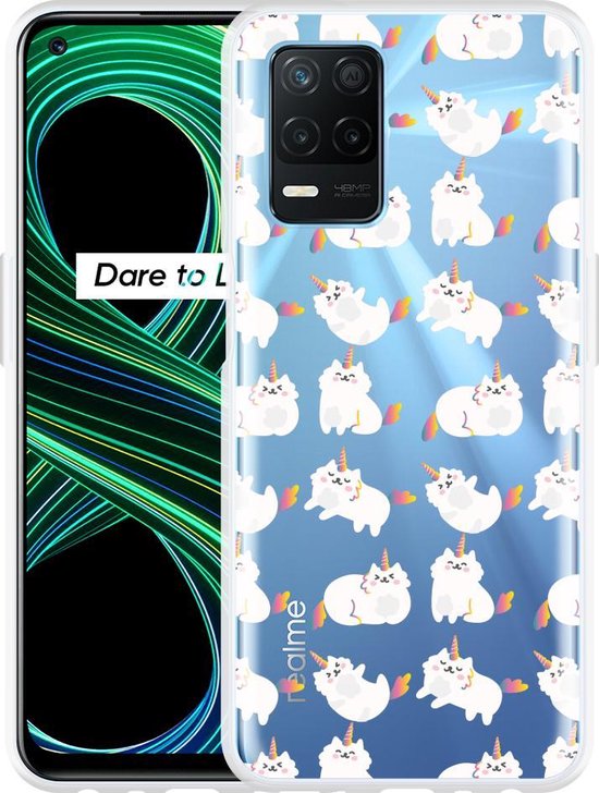 Realme 8 5G Hoesje Unicorn Cat - Designed by Cazy | bol.com