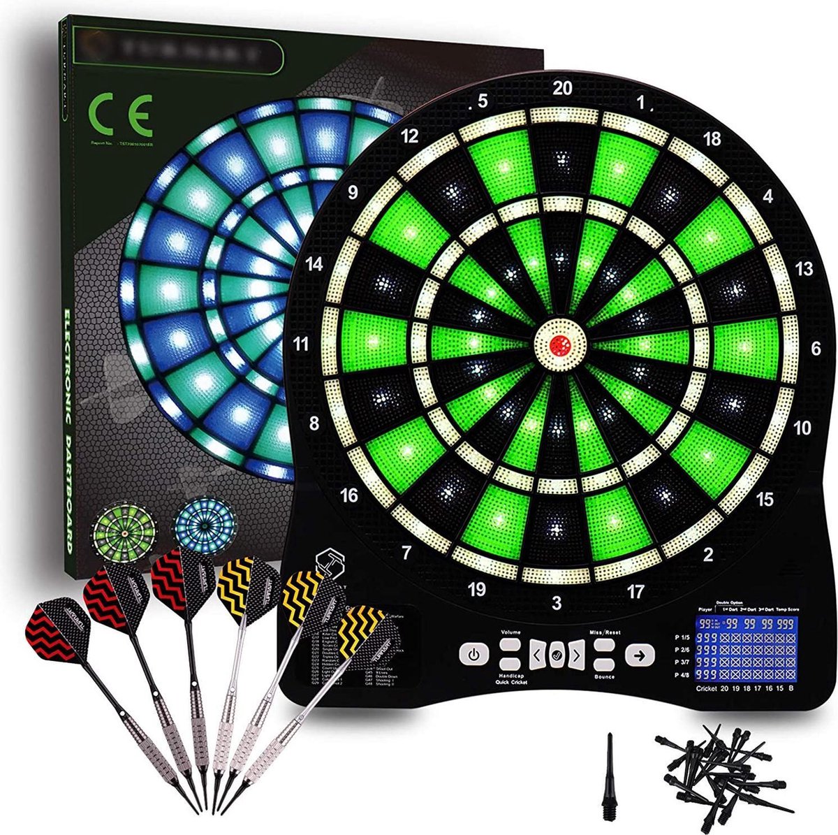 Dart Verlichting - Zinaps Elektronische Dartboard met LED-verlichte ...