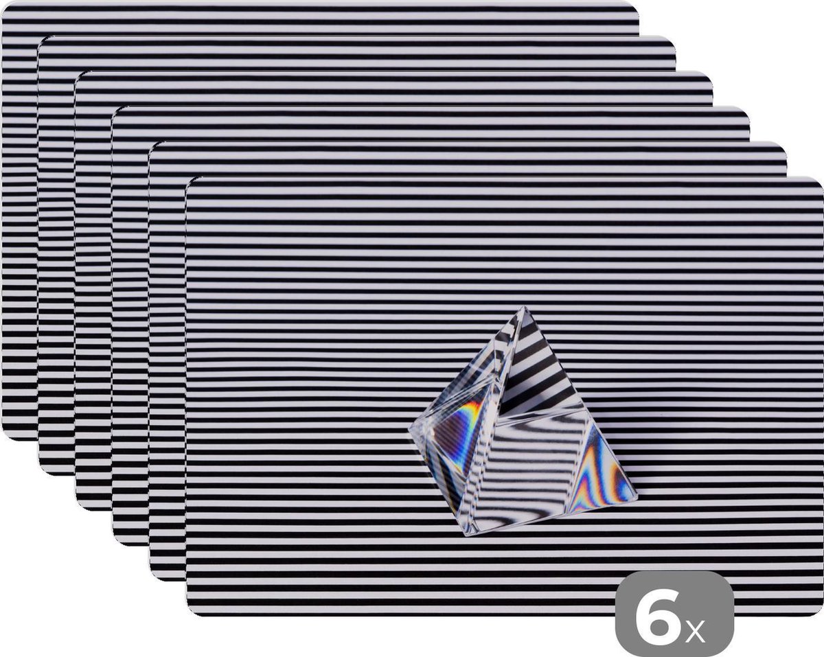Placemat - Prisma afbeelding met illusie - 45x30 cm - 6 stuks | bol.com