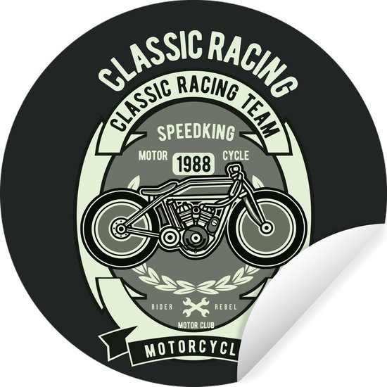 WallCircle - Muurstickers - Behangcirkel - Motor - Letters - Vintage ...