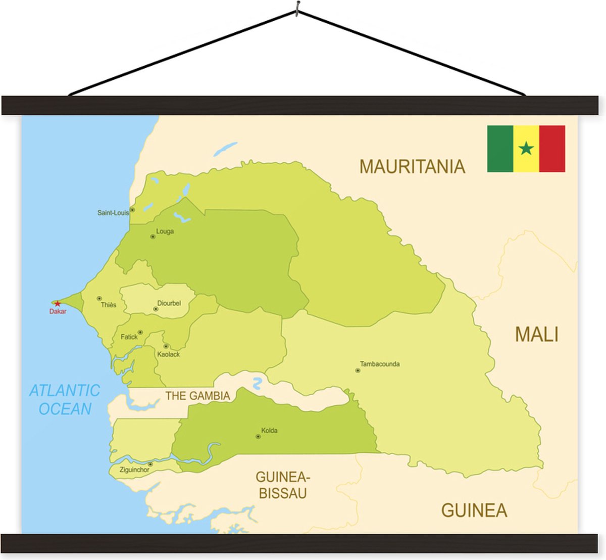 Illustration de la carte du Sénégal et de Dakar assiette scolaire ...