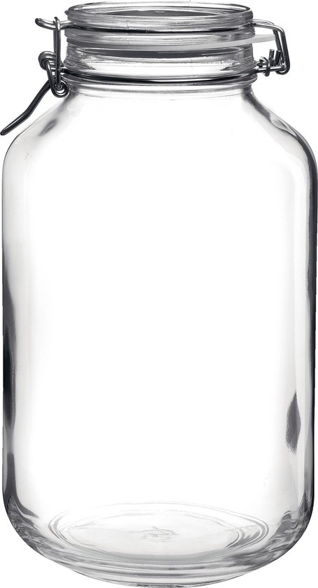 Set van 2x stuks weckpotten/inmaakpotten 4 liter met rubberen ring ...