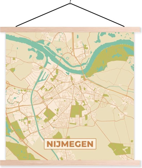 Posterhanger incl. Poster 60x60 cm - Schoolplaat - Stadskaart ...
