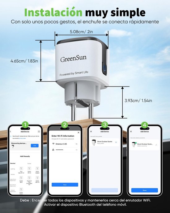 Slimme Wifi Stroommeter voor Stopcontact met App Bediening en ...