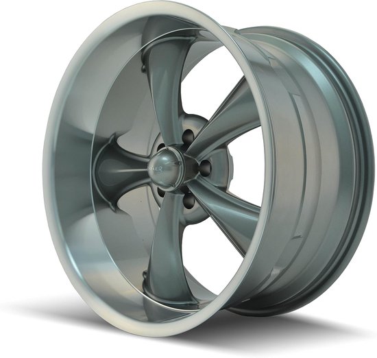 Grijze Velg - Aluminium Wiel - Auto Tuning - Bewerkt Rand Detail - 17 ...