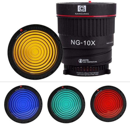 Fresnel Focus Adapter S-Mount voor Studio LED Verlichting - Instelbare ...