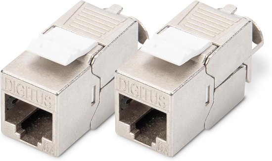 2x Afgeschermde Cat-6A Keystone Modules - Gereedschapsloze Installatie ...