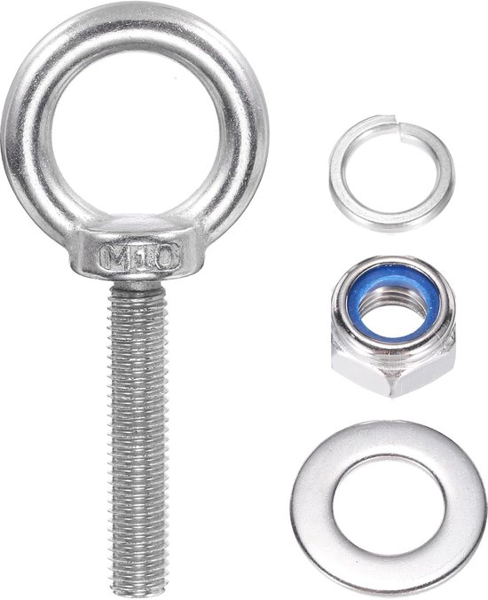 M10 x 60mm Bolts voor Lifting - 2 Stuks RVS 304 Draad Ring - Lifting ...