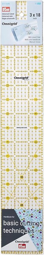 Universele Quilting Liniaal 3x18 Inch - Transparant Meetinstrument voor ...