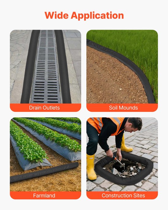 VEVOR Sedimentfilterrol Erosiebestrijding Regenwaterafvoerbescherming ...