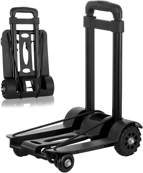 Inklapbare Handkar met 40kg Draagvermogen, Lichtgewicht Trolley voor ...