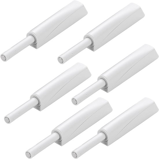 6-pack deursluiters wit - deur opener systemen voor kastdeuren - push ...