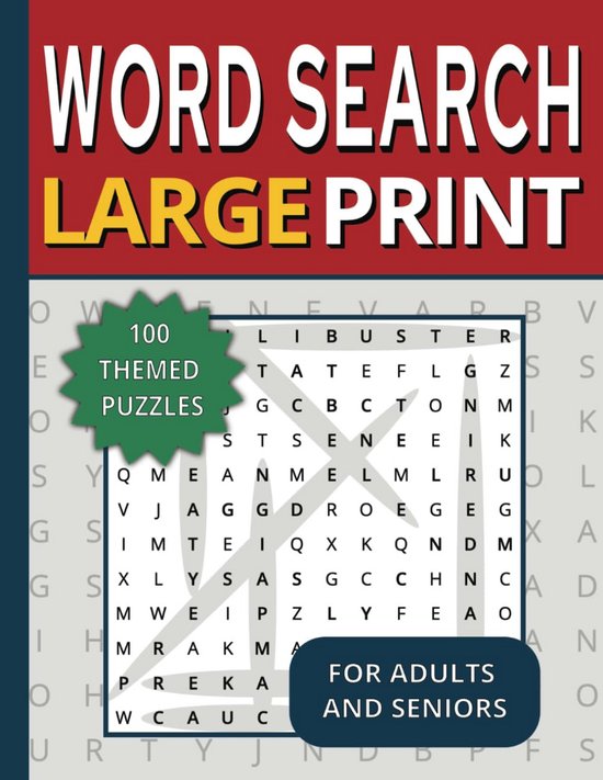 Groot Letterwoordzoekpuzzelboek met 100 Thema's | bol