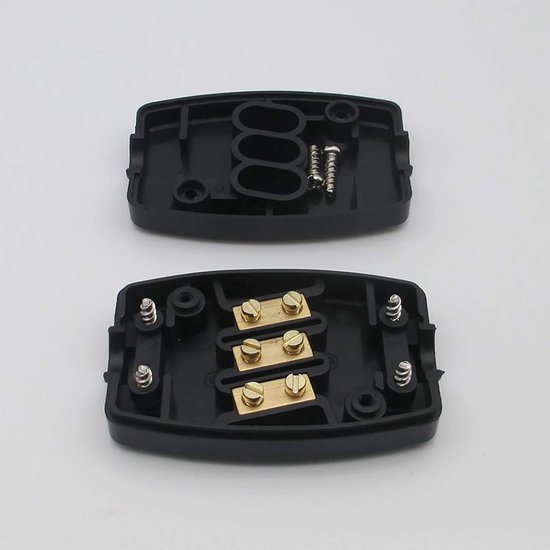 Pack of 5 Black 3-Pin Junction Box - Elektrische Junction Box - 13A ...