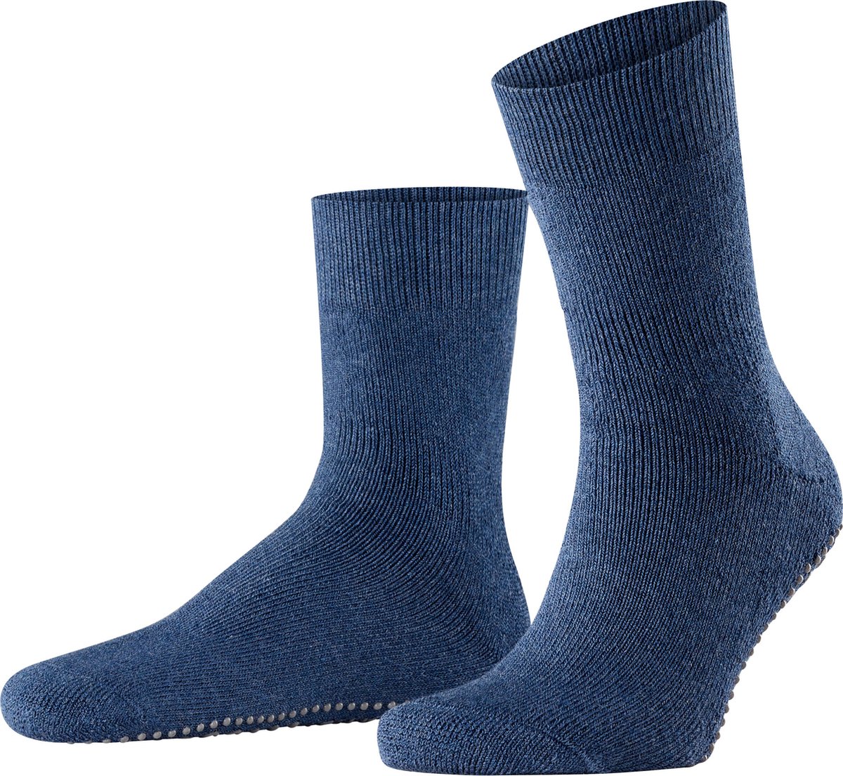 FALKE Homepads antislip noppen katoen merino wol huissokken heren blauw ...