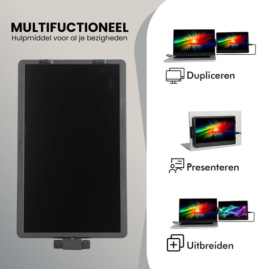 Laptop beeldscherm uitbreider 14.1 inch - 1 kabel-model USB-C - Plug ...
