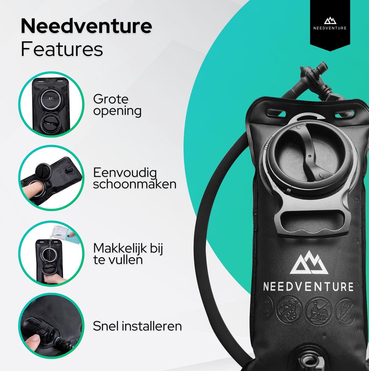 Needventure Drinkzak - Waterzak - Geschikt voor Drinkrugzak ...