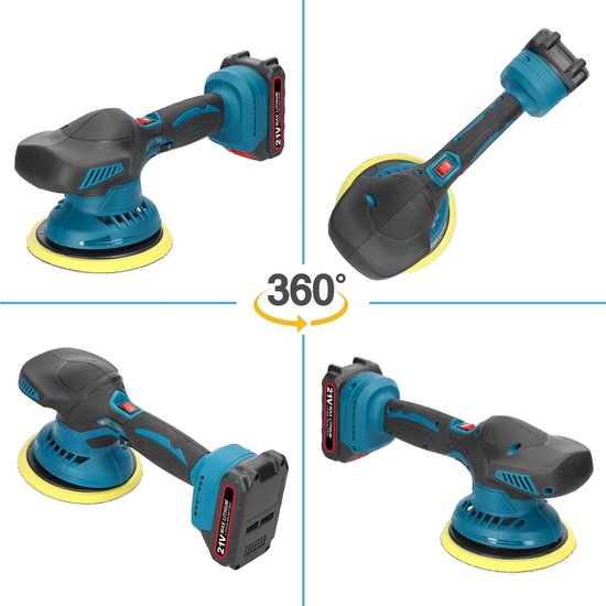Polijstmachine - 2 Accu's - lader & Accessoires - Poetsmachine Auto ...