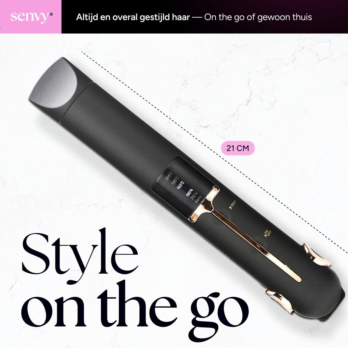 SENVY® - Draadloze Stijltang - Compact - Mini - Lichtgewicht ...
