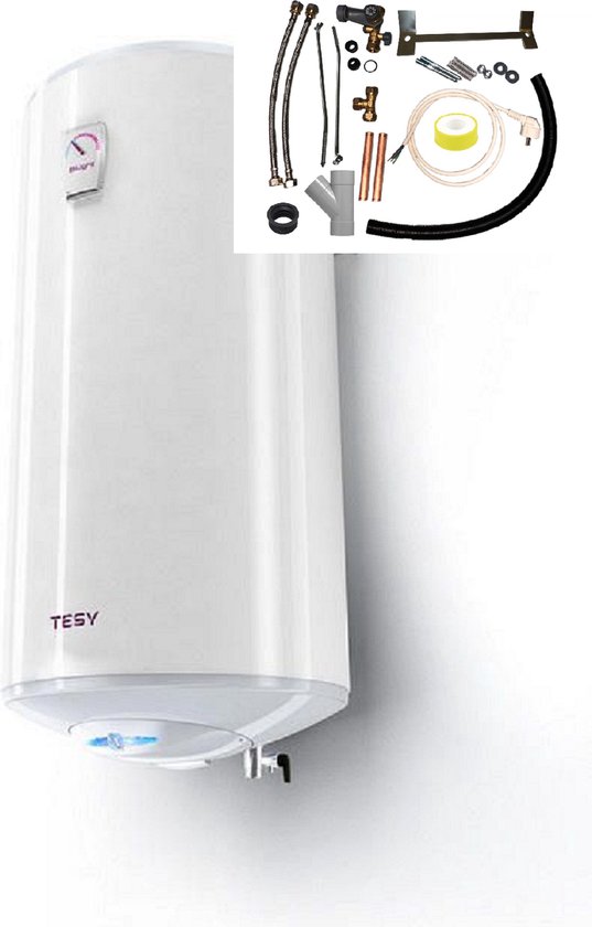 Tesy Bi-Light boiler elektrische 100 liter met complete installatie set ...