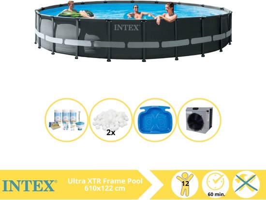 Intex Ultra XTR Frame Zwembad - Opzetzwembad - 610x122 cm - Inclusief ...