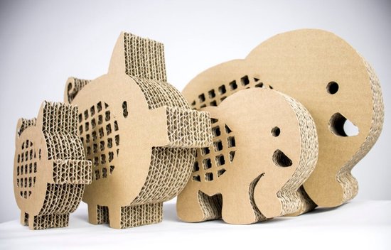 Kartonnen Dieren Spaarpot - Varken groot - Duurzaam Karton ...
